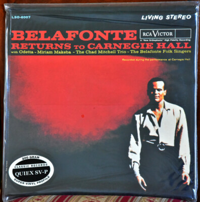 AUDIOPHILE RCA-CLASSIC RECORDS BELAFONTE RETURNS CARNEGIE HALL 200g ...