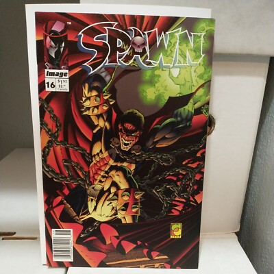 SPAWN #16-1994-Image-Comic book-Great cover RARE NEWSSTAND VARIANT | eBay