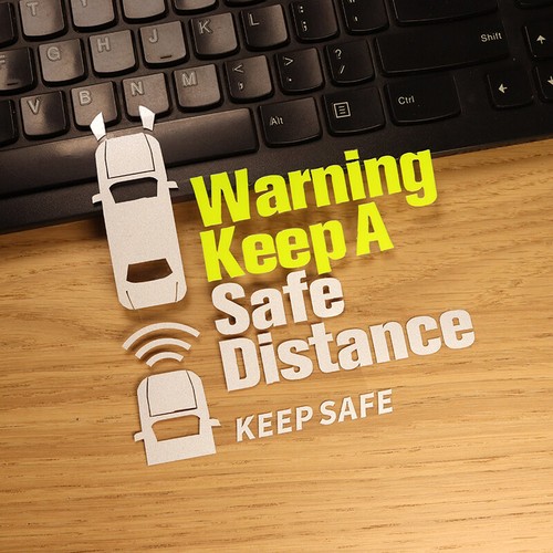 Keep Safe Distance Warning Car Sticker Vinyl Reflective Rear Glass Auto ...