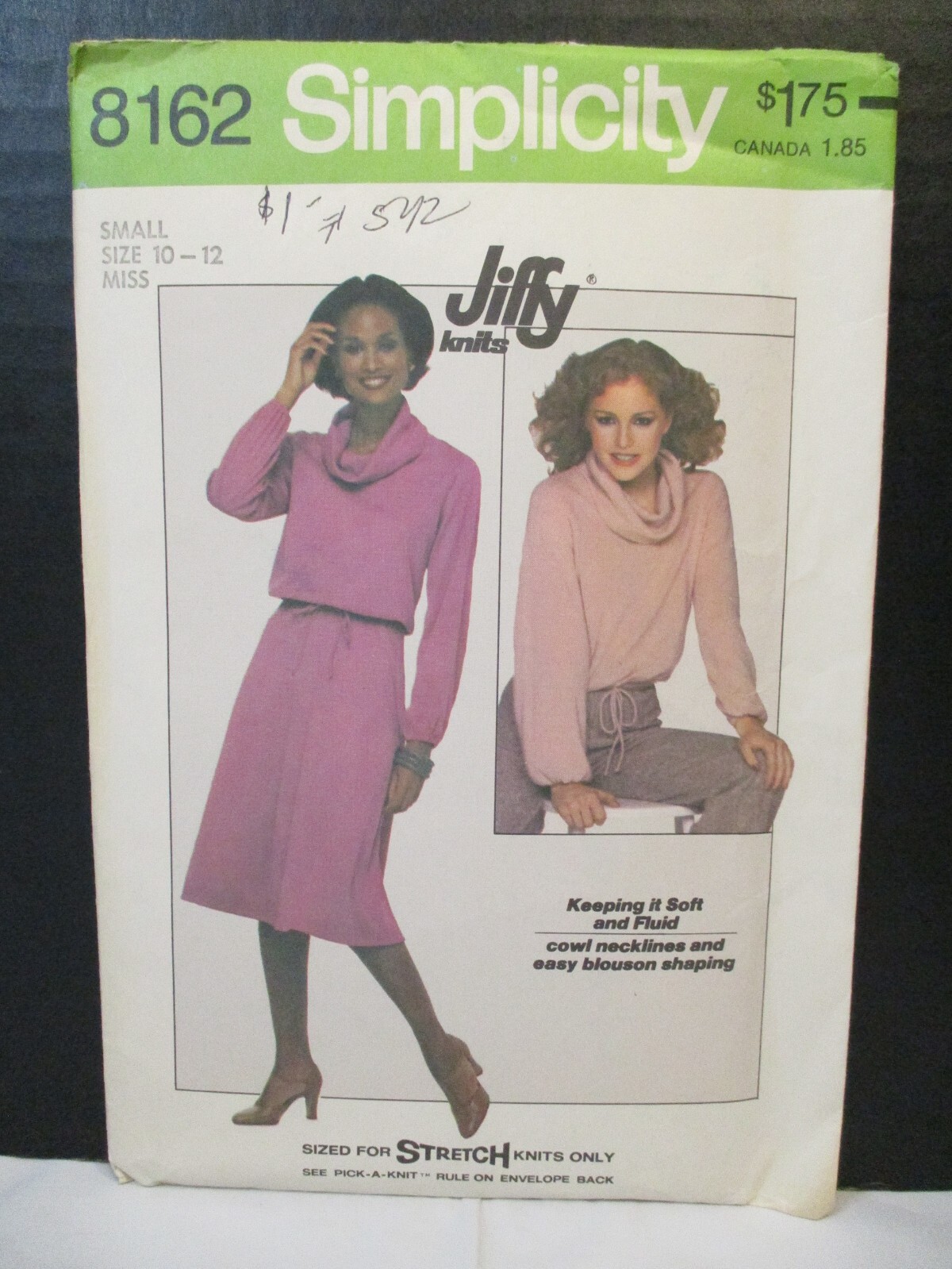 Vtg Simplicity Pattern 8162 Miss Size S (19-12) Pullover Top & Skirt ...