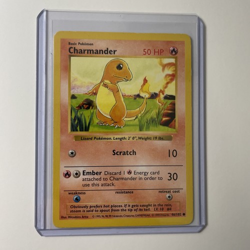 Pokémon Card Charmander Base Set 46/102 SHADOWLESS LP-MP | eBay