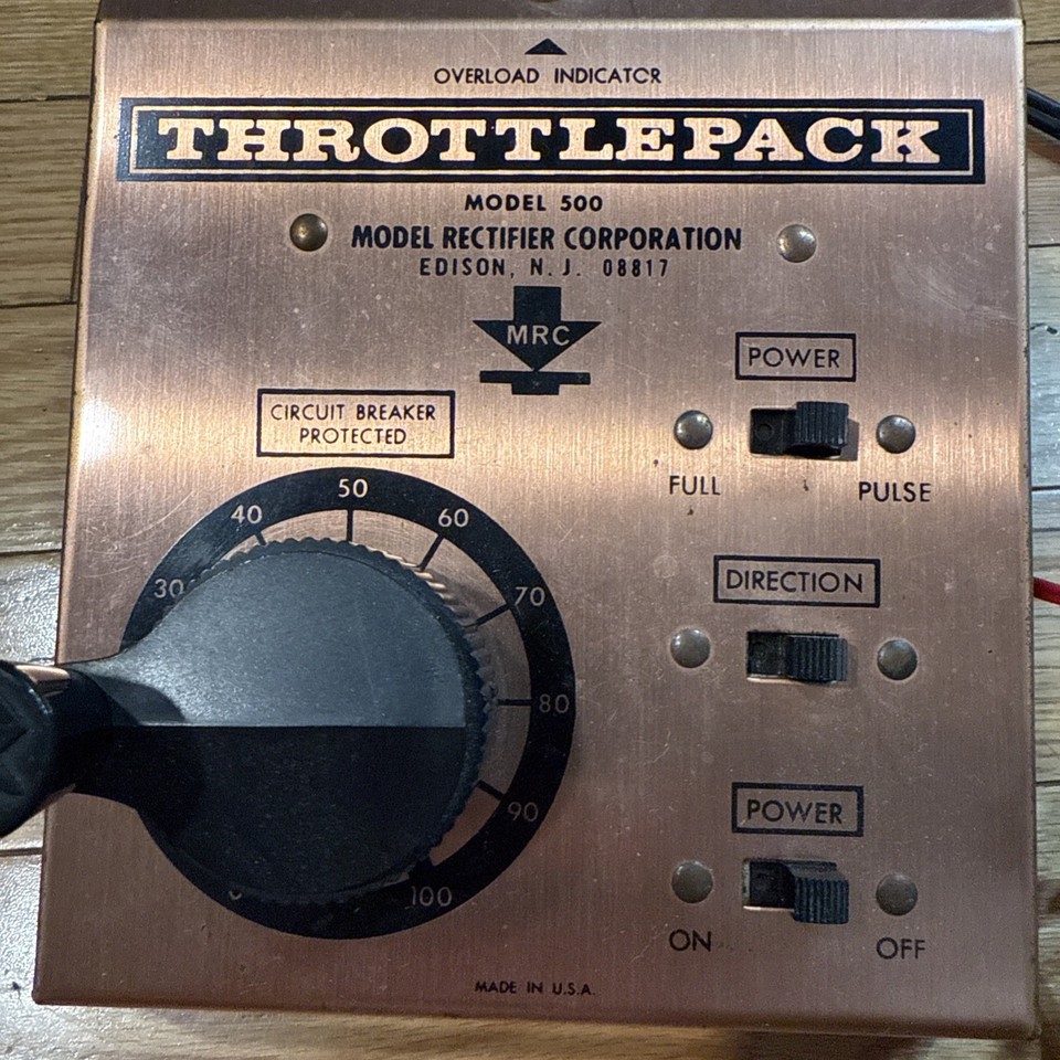 MRC THROTTLE PACK TRAIN TRANSFORMER CONTROLLER MODEL 500 - MADE IN USA ...