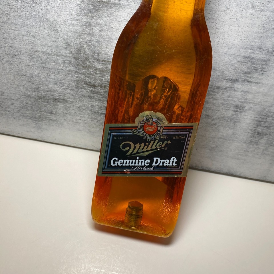 Vintage Miller Genuine Draft MGD Acrylic Beer Bottle Tap Handle ...