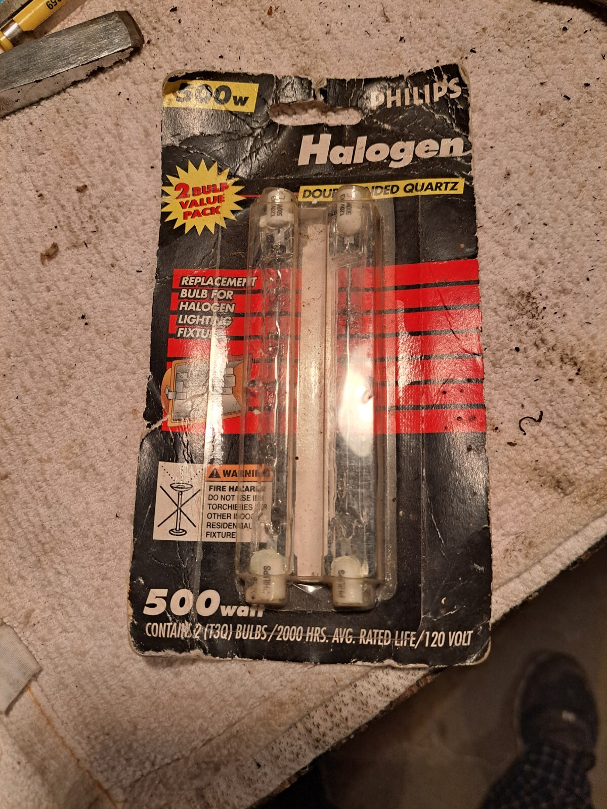 Philips 500W Double Ended Quartz Halogen Bulb T3Q, Pack of 2 | eBay