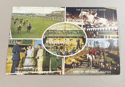 Vintage Postcard Posted 1966 Famous Irish Sweep Drum Sweepstakes Dublin ...