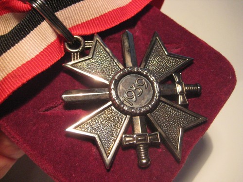Rare knight cross war Merit Cross 1939 with swords and ribbon stamps 41 ...