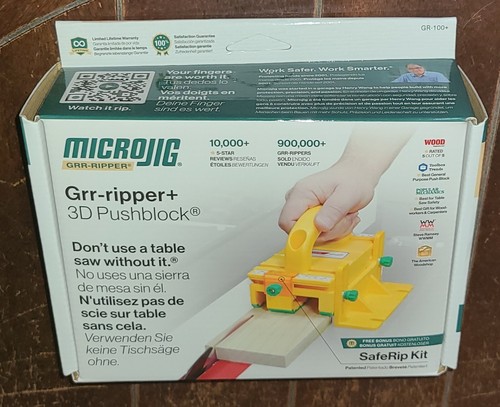 Micro Jig GRR-Ripper 3D Pushblock System! Model #GR-100+ | eBay