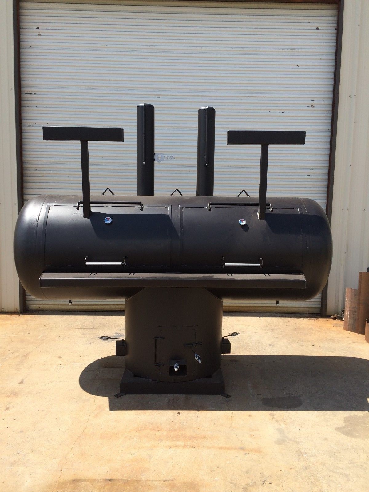 NEW Reverse Flow BBQ Pit Smoker Charcoal Grill Cooker for Concession ...