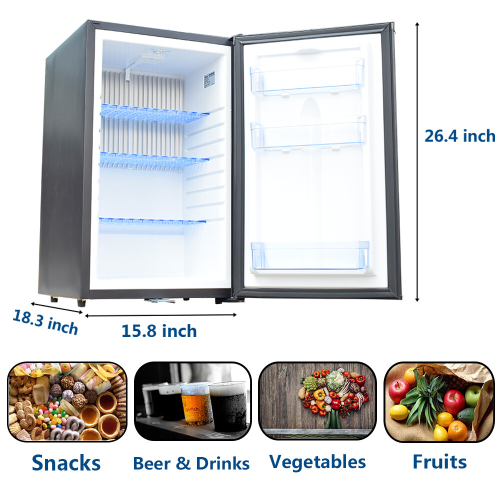 Mini RV Refrigerator 12V Semi Truck Fridge AC DC Compact Silent Cooler ...