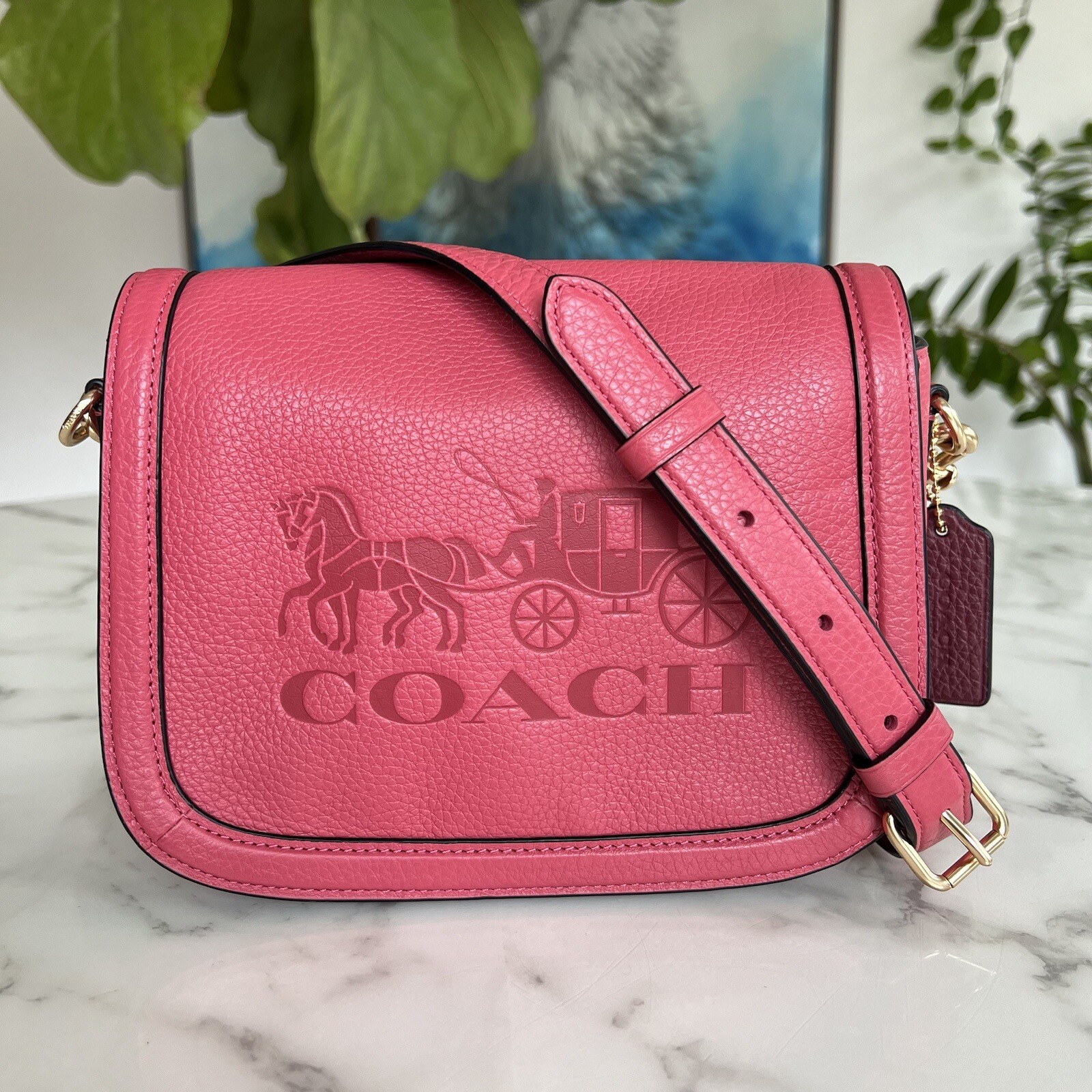 Coach Saddle Bag Horse & Carriage Leather Poppy Vinta… - Gem