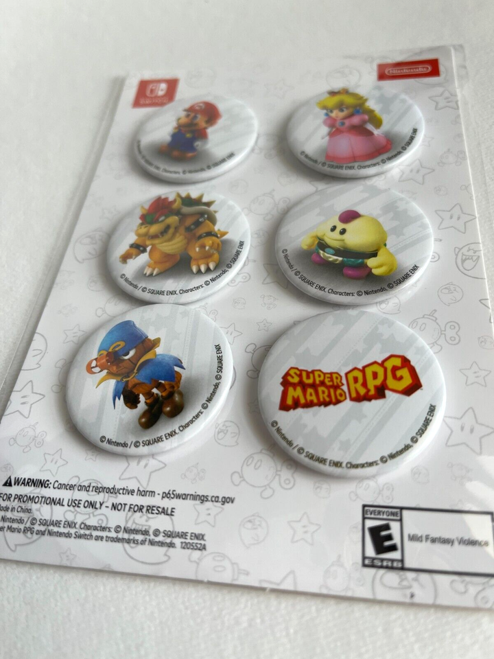 Nintendo Switch Promotional Exclusive GameStop Super Mario Pin Set of 6 ...