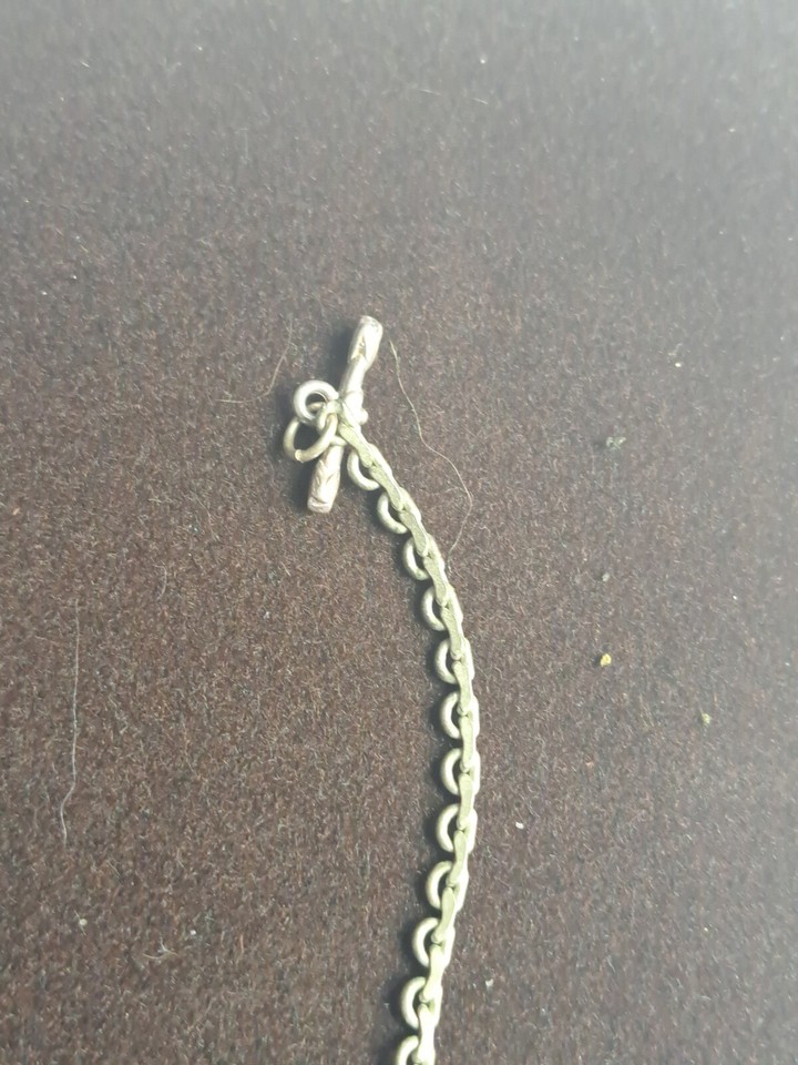 Silver sterling drape chain bib necklace / multistrand statement ...