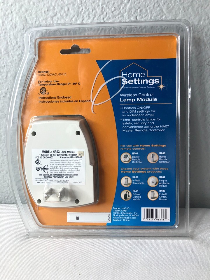 Intermatic Home Settings Wireless Control Lamp Model HA03 | eBay