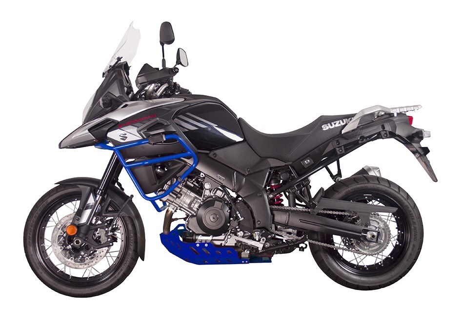 Suzuki DL1000 V-Strom 2017 17 CrossPro Gloss Blue Aluminium Engine ...