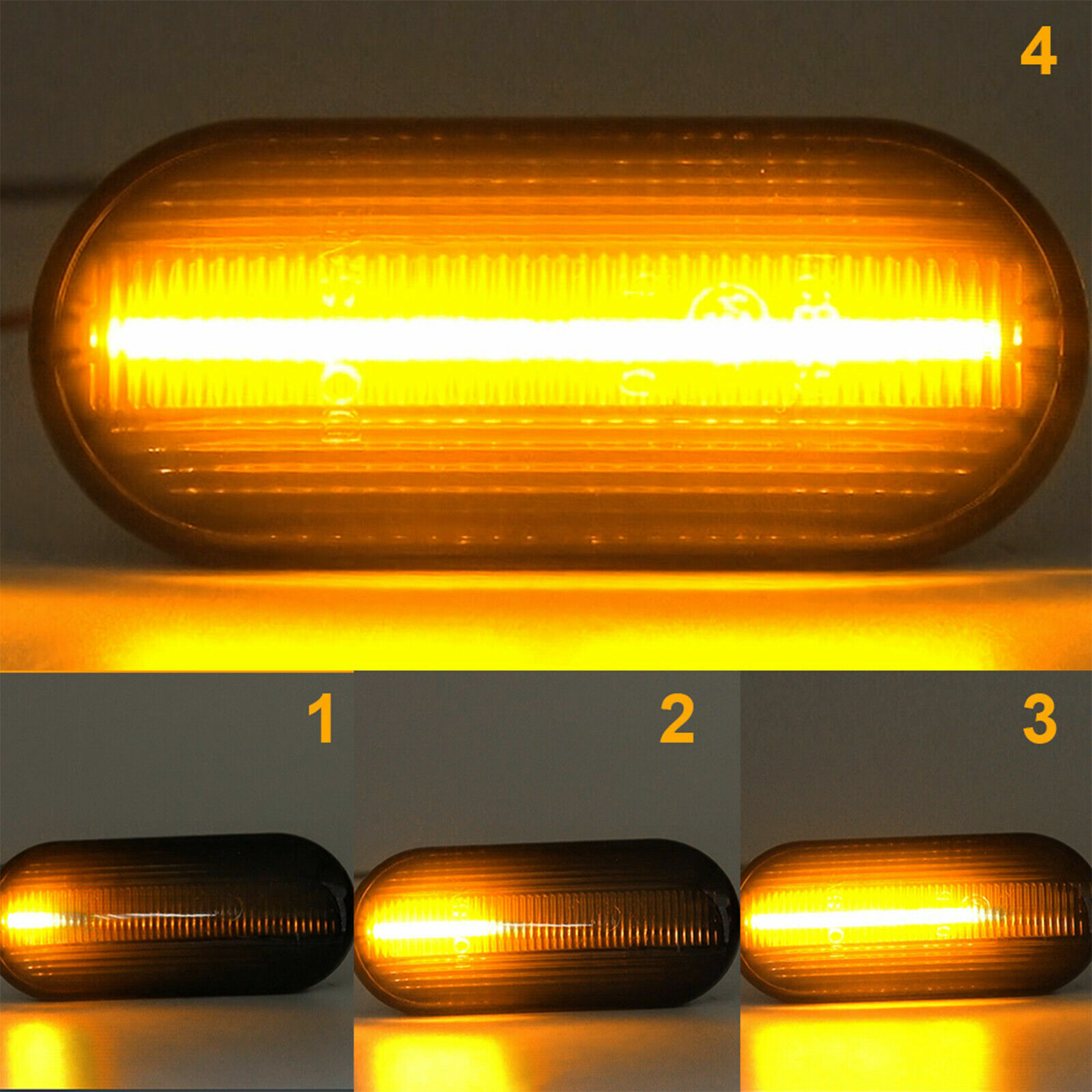 For VW Golf MK4 Jetta GTI R32 Smoke Dynamic Flowing LED Side Marker ...