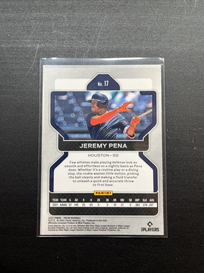 2022 Panini Prizm Baseball Jeremy Pena Rookie Card - RC Houston Astros ...