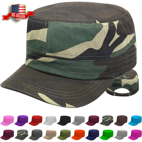 Cadet Hat Castro Style Army Caps Men and Women Baseball Cap Adjustable ...