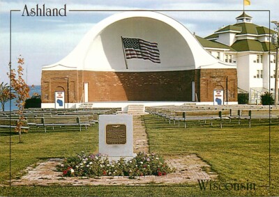 Postcard Memorial Park Bandshell, Ashland, Wisconsin | eBay