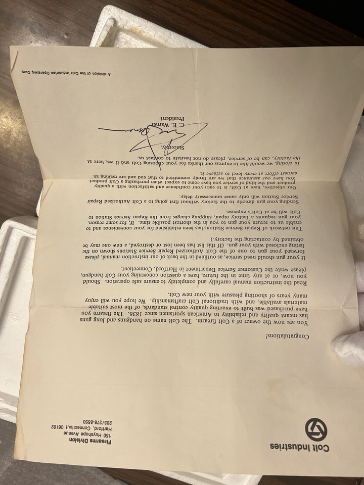 Colt Factory Original ELECTROLESS Nickel Custom Shop Diamondback Box ...