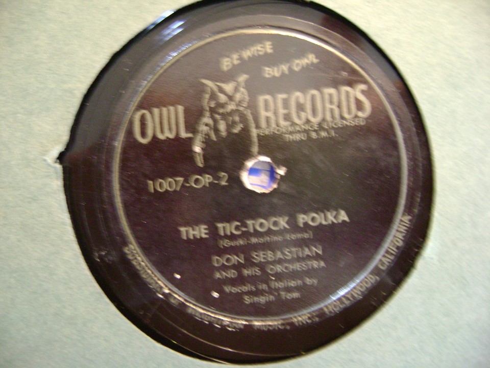 OWL 78 RECORD 1007/DON SEBASTIAN/TIC-TOCK POLKA/WINTERTIME WALTZ/ VG+ ...