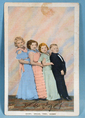 1930-1940s Doll Midget Family Photo Postcard Wizard of Oz Freaks ...