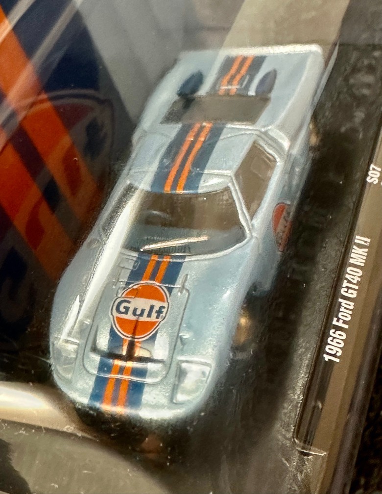 M2 GULF 1966 Ford GT40 Mk II Gulf Blue Rubber Tires MINT Nice Card 3 ...