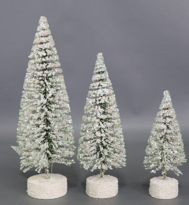 Vickerman 5 /7 /9 White Snow Oval Artificial Christmas Tree MINI* | eBay