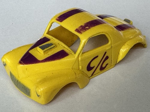 Aurora Thunderjet Willys Tuff Ones HO Slot Car Body LEMON/PURPLE (parts ...