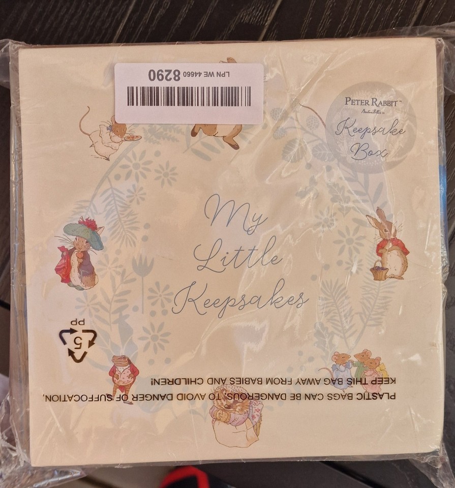 Peter Rabbit My Little Keepsakes Cardboard Keepsake Box w/ Drawers ...