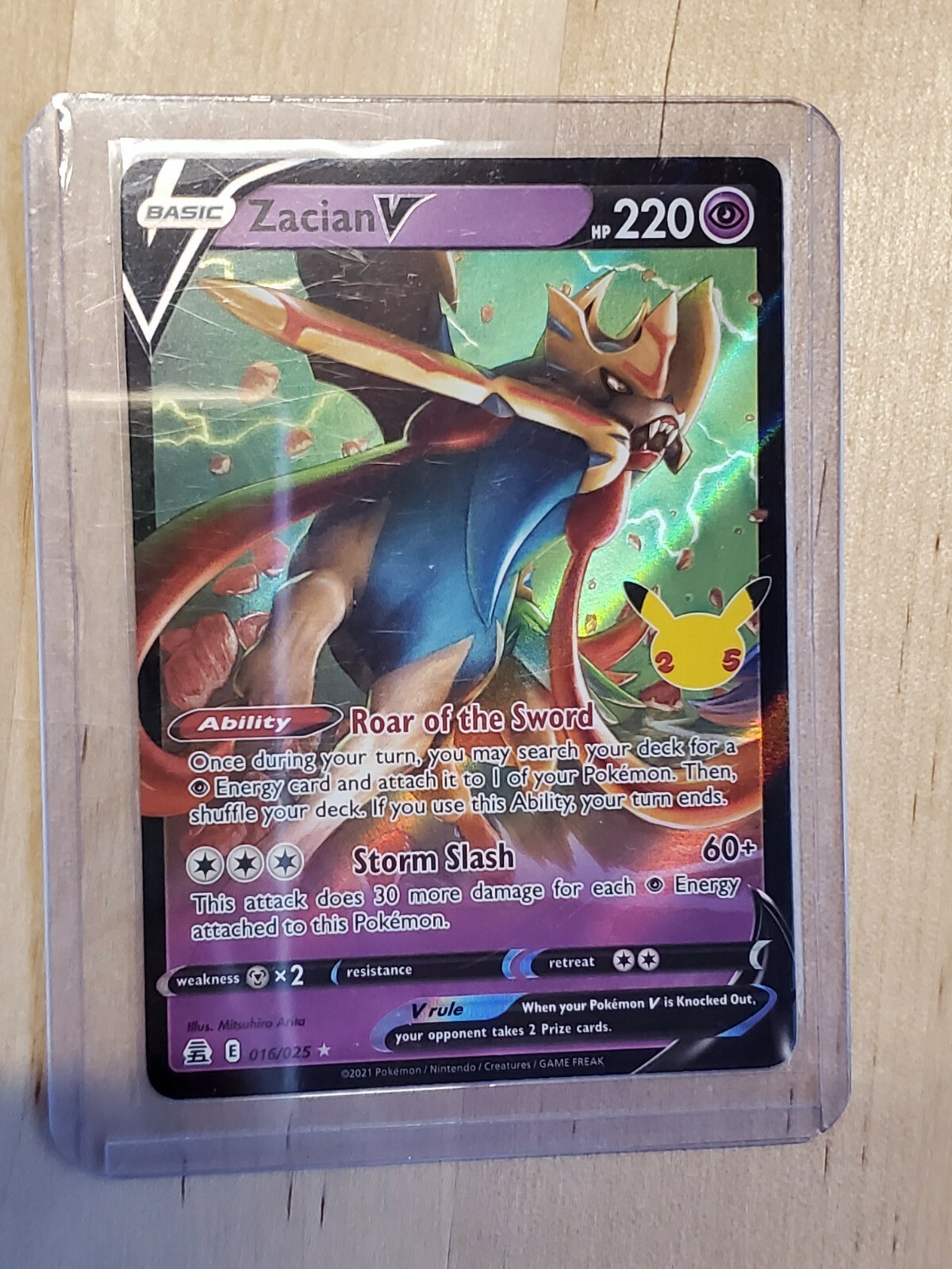Zacian V 016/025 Celebrations NM Full Art Ultra Rare Pokemon Card | eBay