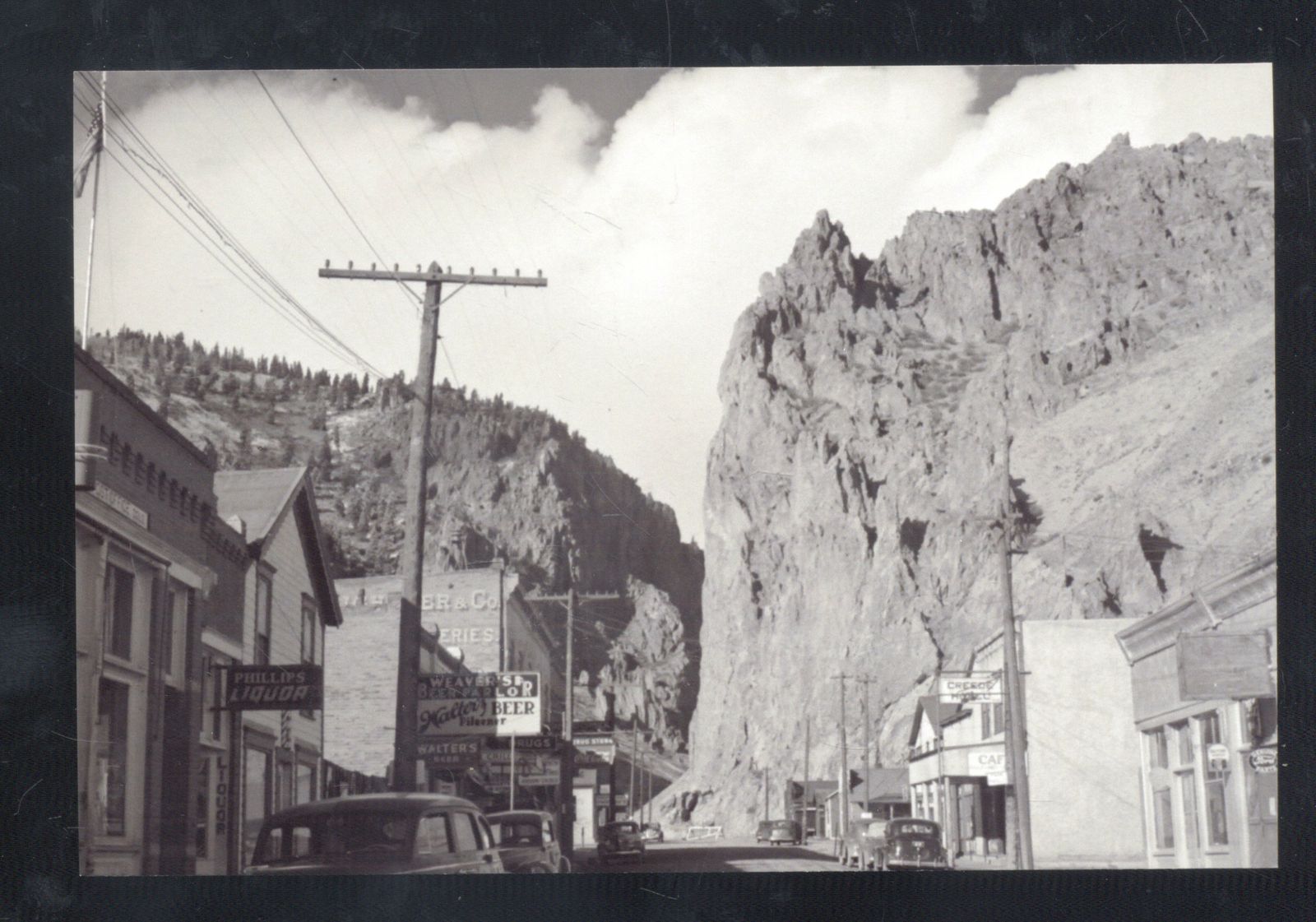 REAL PHOTO CREEDE COLORADO DOWNTOWN STREET SCENE OLD CARS POSTCARD COPY ...