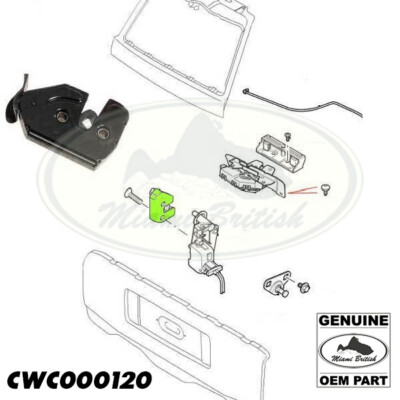 LAND ROVER REAR DOOR TAIL GATE LOWER LATCH RH RANGE 03-12 CWC000120 OEM ...