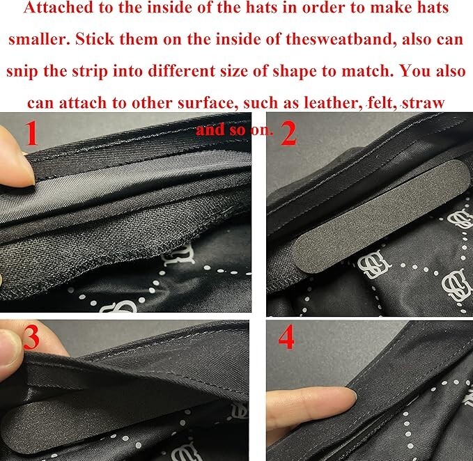 30Pcs Hat Size Tape Hat Size Reducer Inserts Liner Foam Reducing Sizing ...