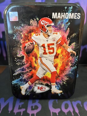Patrick Mahomes NFL Color Blast Prizm Collectors Tin - 8 Mahomes & 2 ...