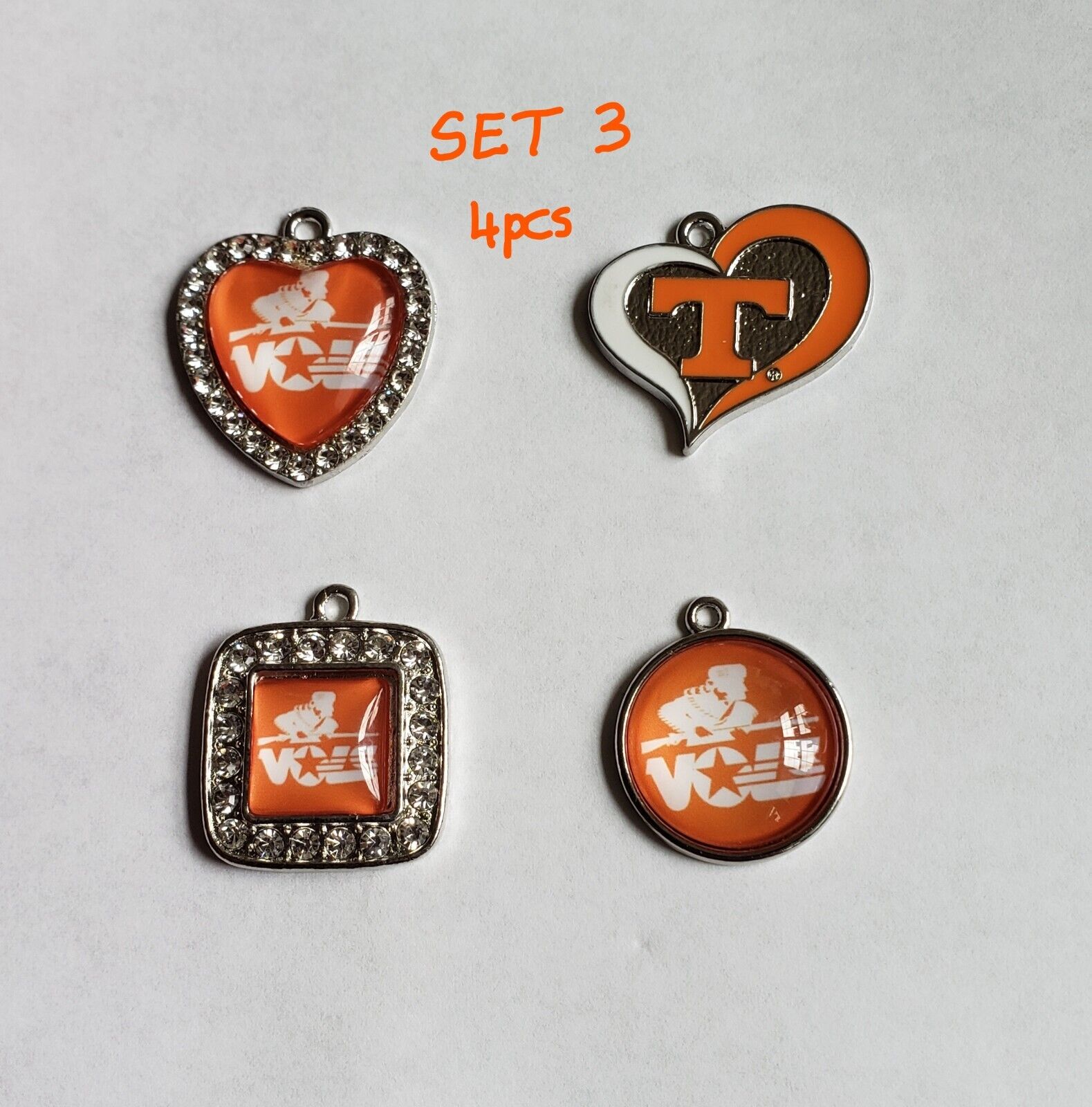 Sell 4pcs of Tennessee Vols College Football team, glass made, enamel ...