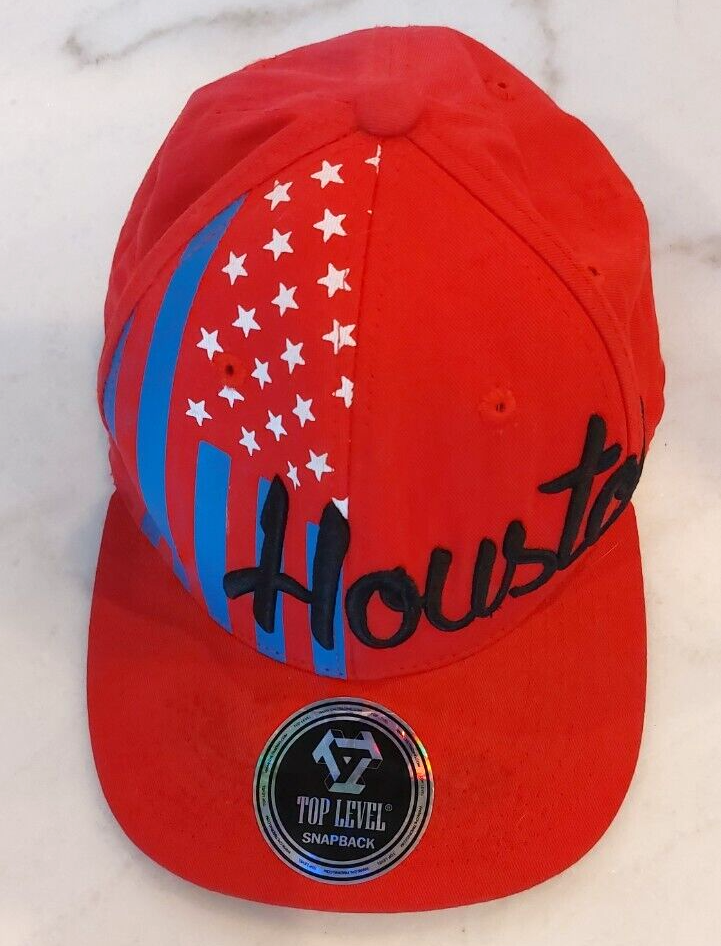 New Deluxe Houston City TEXAS STATE Top Level Baseball Cap HAT Snapback ...