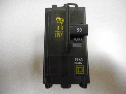 Square D QOB250 10kVA 2 pole 50 amp QO Mini Circuit Breaker, 120/240V ...