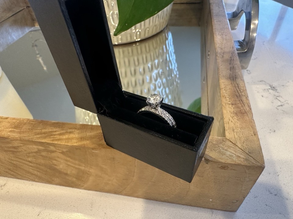 Blue Nile GIA 0.90 Diamond Engagement Ring 14k White Gold | eBay