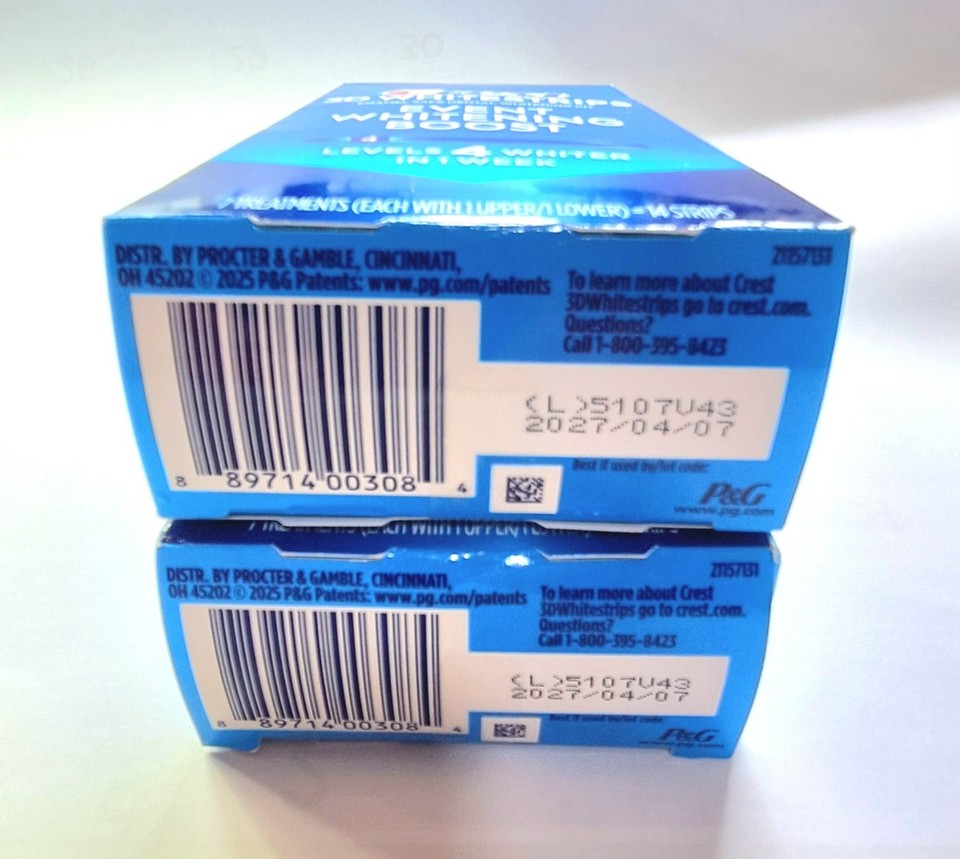 LOT OF 2-Crest Event Whitening Boost 4 Levels Whiter NEW 7 Treatments 4 ...