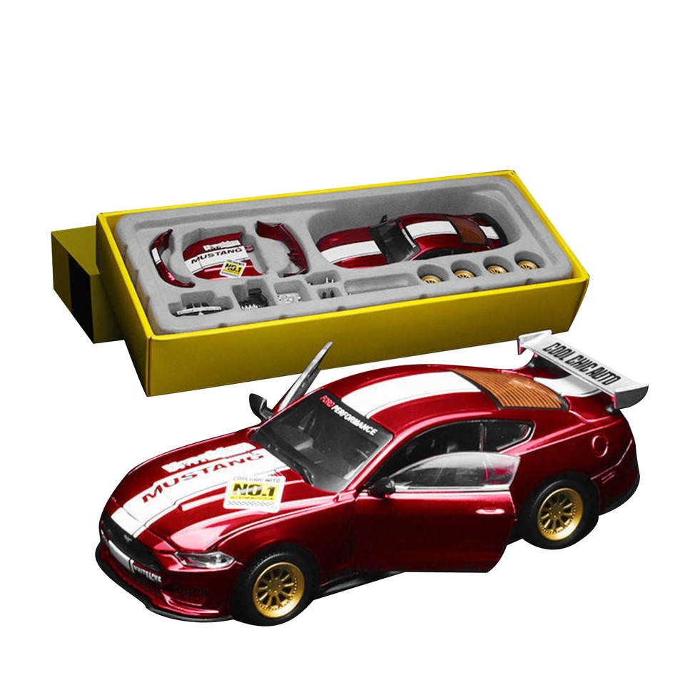 Model Car Diecast Toy Car Assembly Kit Kids for Ford Mustang GT 2018 ...