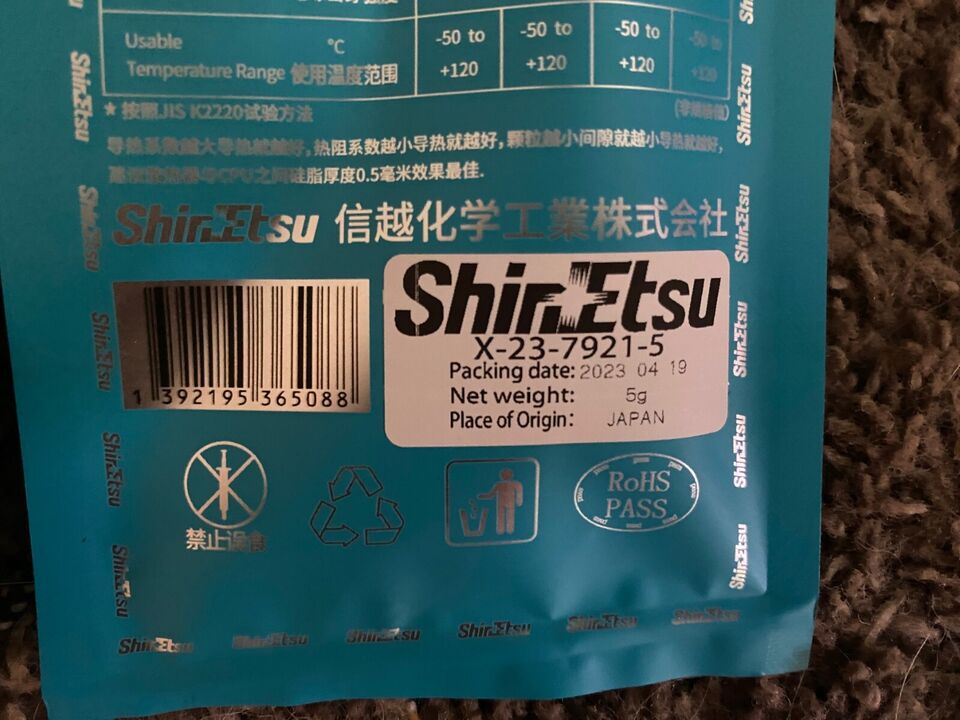 Shin-Etsu X-23-7921-5 Microsi Silicone CPU GPU Thermal Paste Grease LOT ...