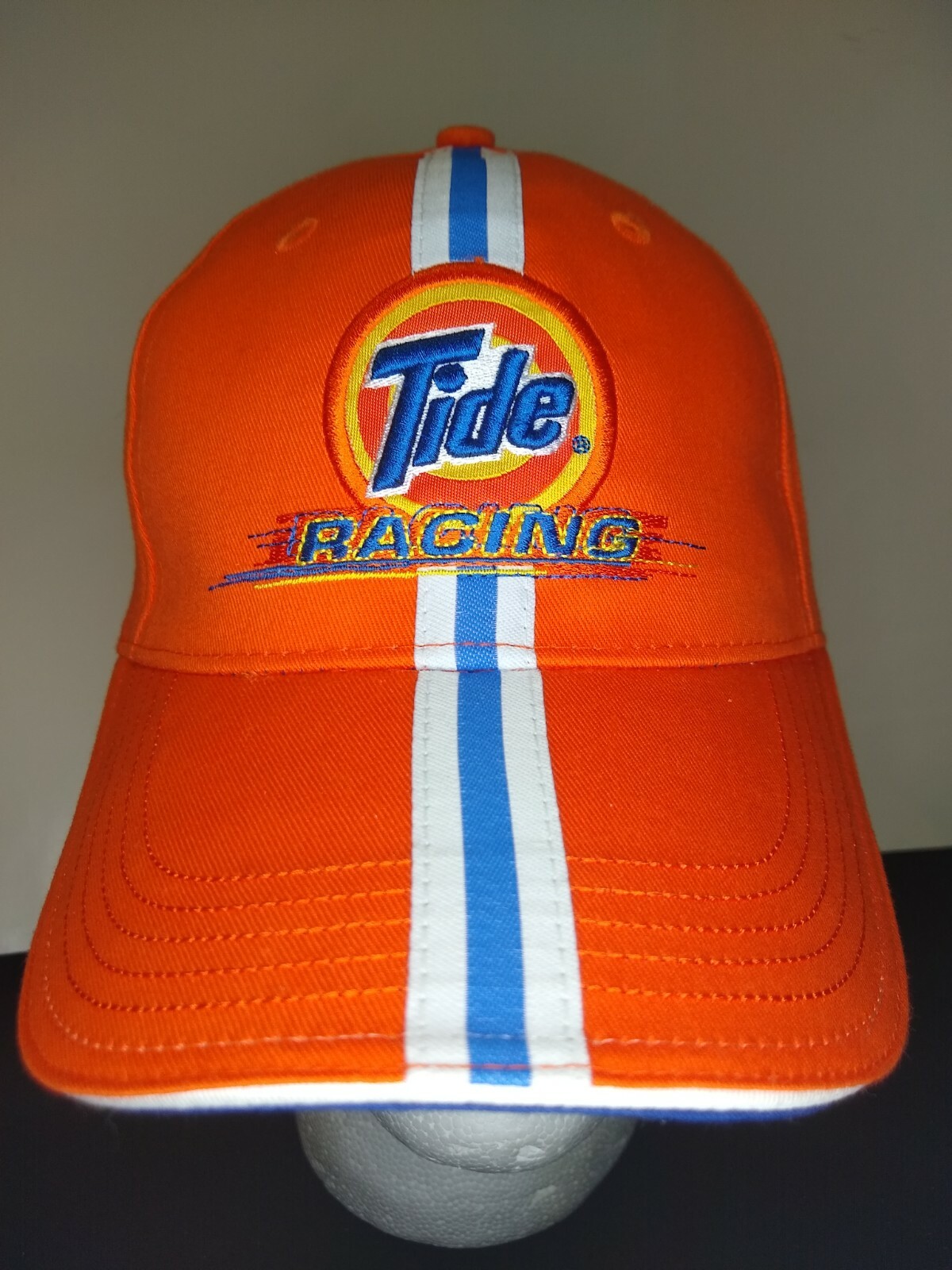 Tide Racing Orange Baseball Cap Hat Stripe Adjustable Strapback Downy ...