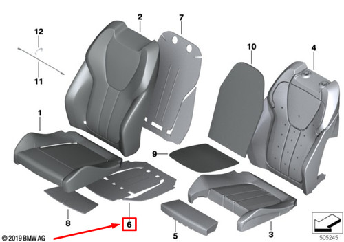 NEW BMW X6G06 FRONT SPORT SEAT HEATING ELEMENT 52107477502 7477502 ...