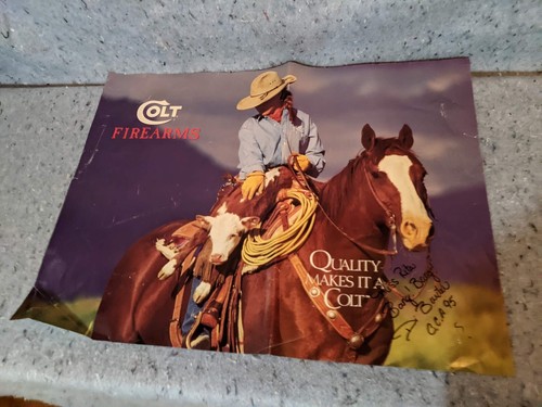 Colt promotional poster, signed, D Baxter 1955 CCA Diana Baxter Cowgirl ...
