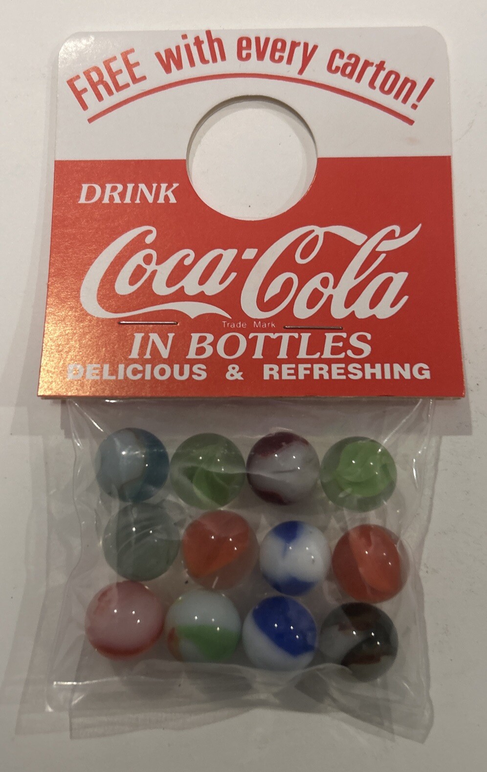 VINTAGE COCA COLA GIVE AWAY WITH EVERY CARTON PACK OF MARBLES | eBay
