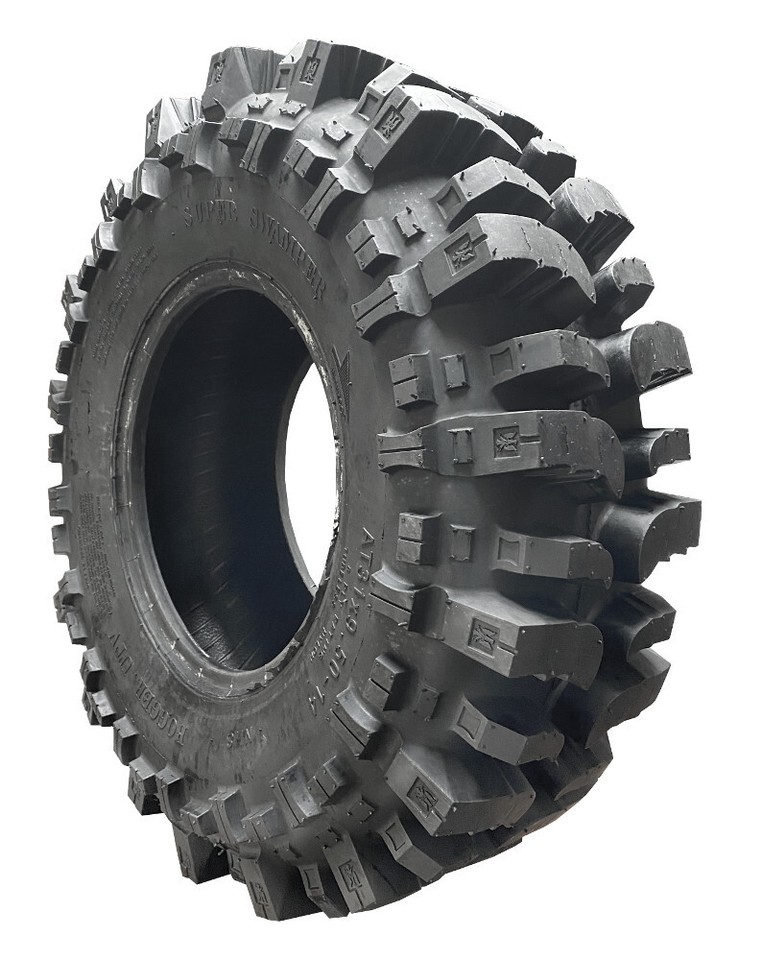 Kit 4 Interco Bogger UTV Tires 40x10-22 on Fuel Reaction Black D753 ...