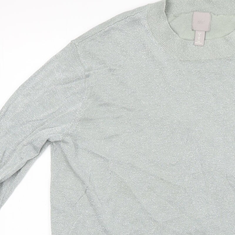 H&M Womens Grey Crew Neck Viscose Blend Jumper Size M | eBay UK