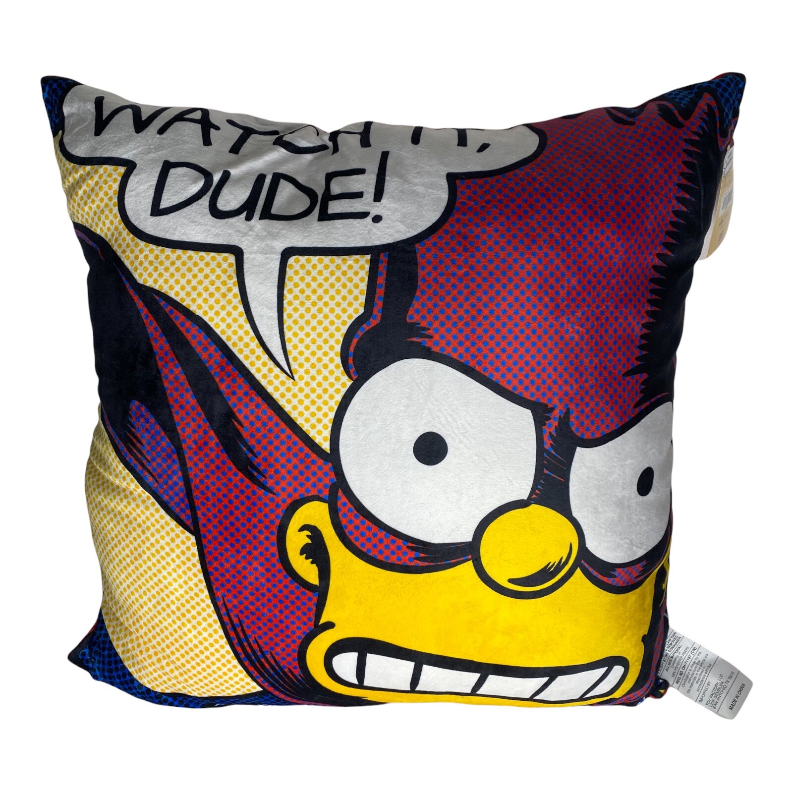 New Universal Studios Parks The Simpsons Super Bart Pillow 22" | eBay