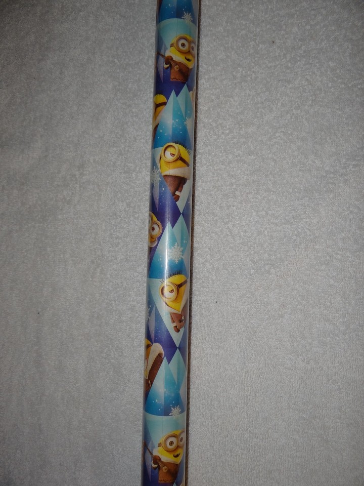 MINIONS GIFT WRAP WRAPPING PAPER FOLDED FLAT ALL HOLIDAY 20 SQ. FT. NEW ...