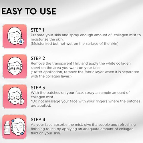 Nano Collagen Film Set Paper Soluble Facial Mask Forehead Skin Cheek ...